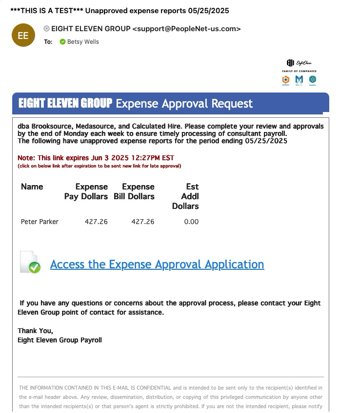 Approving Time & Expenses in our New Portal – Eight Eleven Support